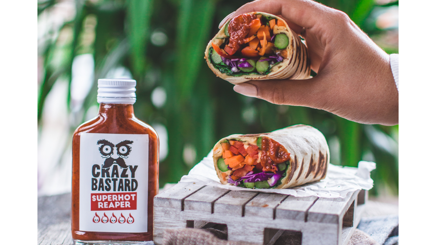 Crazy Superhot Vegan Wrap with Fermented Carolina Reaper Chilli Sauce ...